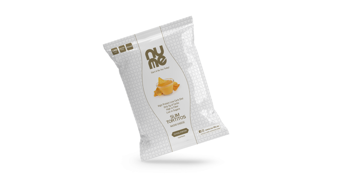 nuMe Slim Tortitos Čips Nacho Cheese (6 x 30g)
